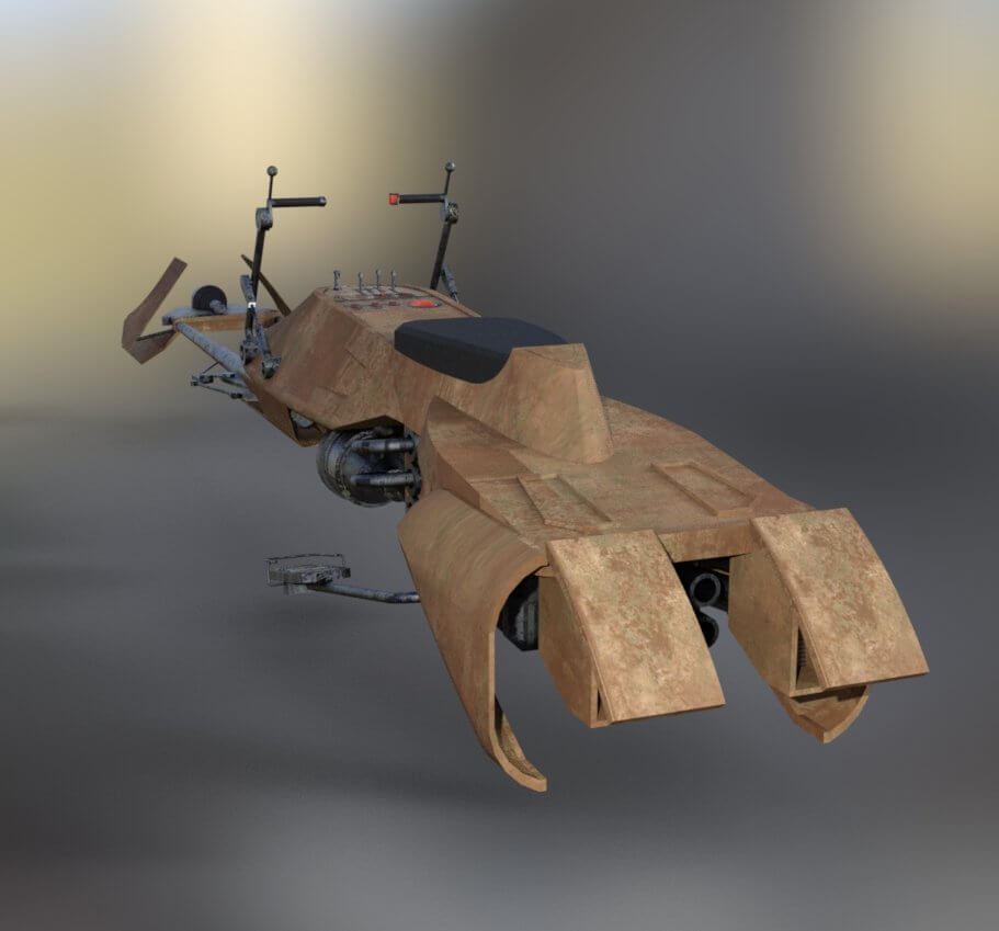 Star Wars Speeder Bike - Free 3D Model by dazinbane