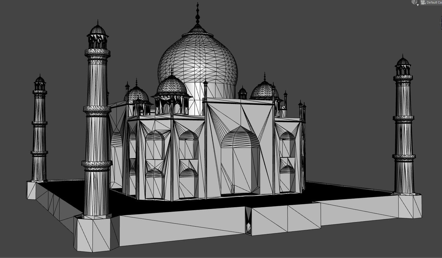 Taj Mahal. - 3D Model by dazinbane