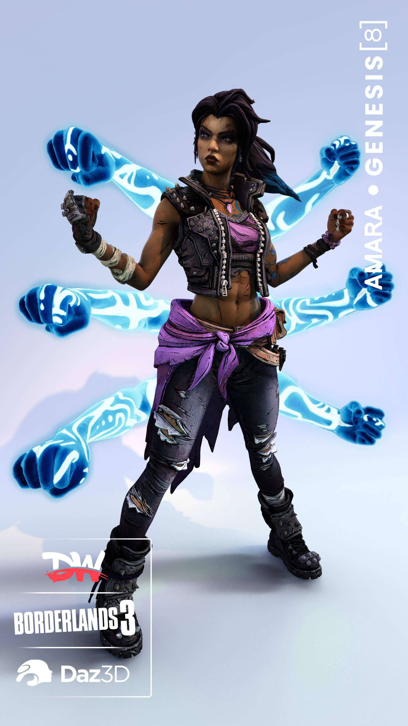 Borderlands 3 Amara Daz Genesis 8 Female by DazWraps