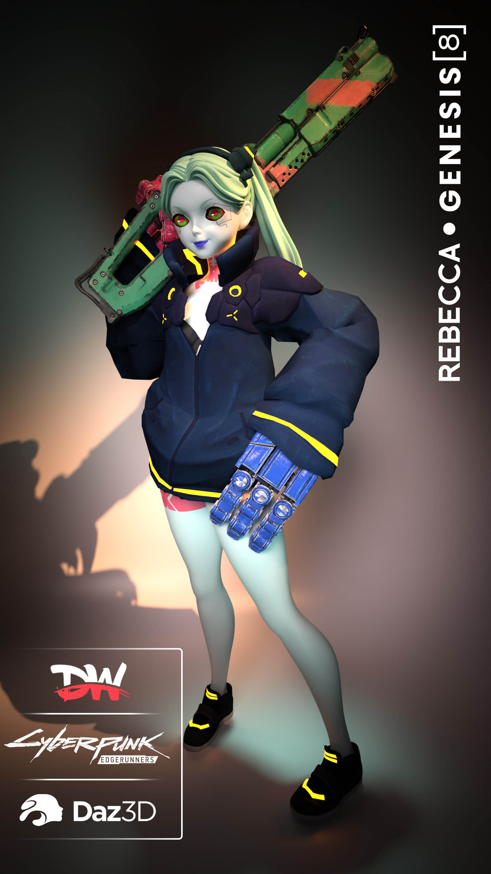 Cyberpunk Edgerunners Rebecca Genesis 8 Female - Daz Content by DazWraps