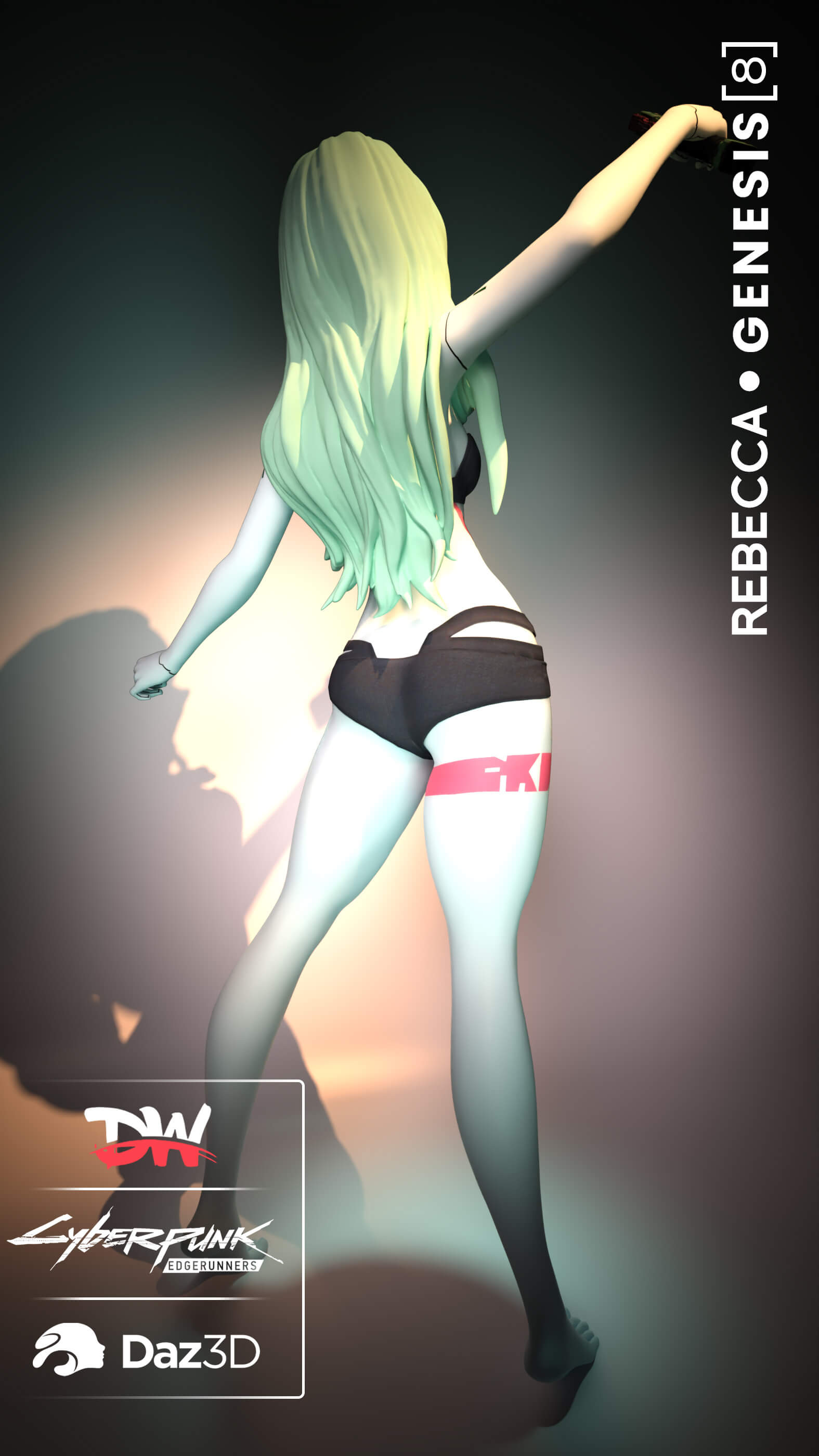 Cyberpunk Edgerunners Rebecca Daz Genesis 8 Female by DazWraps