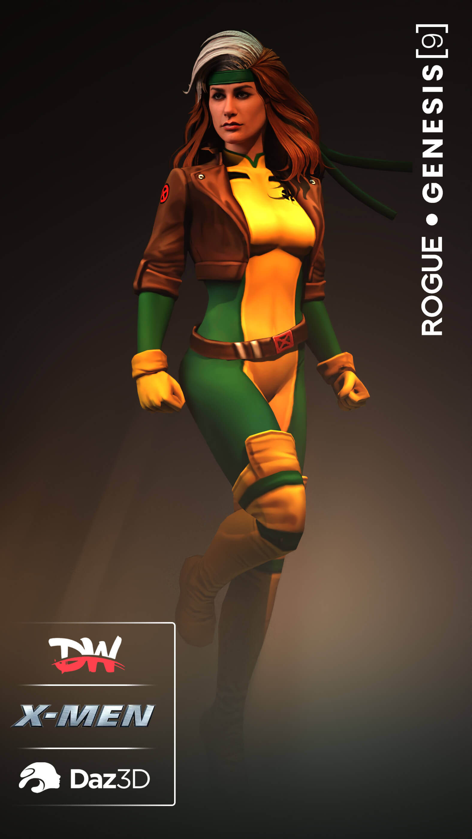 X-Men 97's Rogue (Anna Paquin) DAZ Genesis 9 3D Render