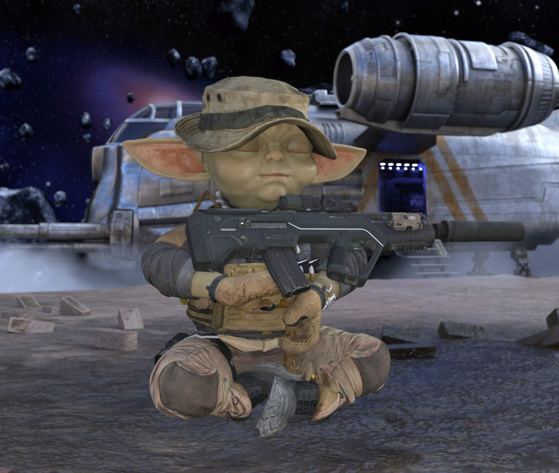 Calm 3D Render, Digital Art by Dazzyapp