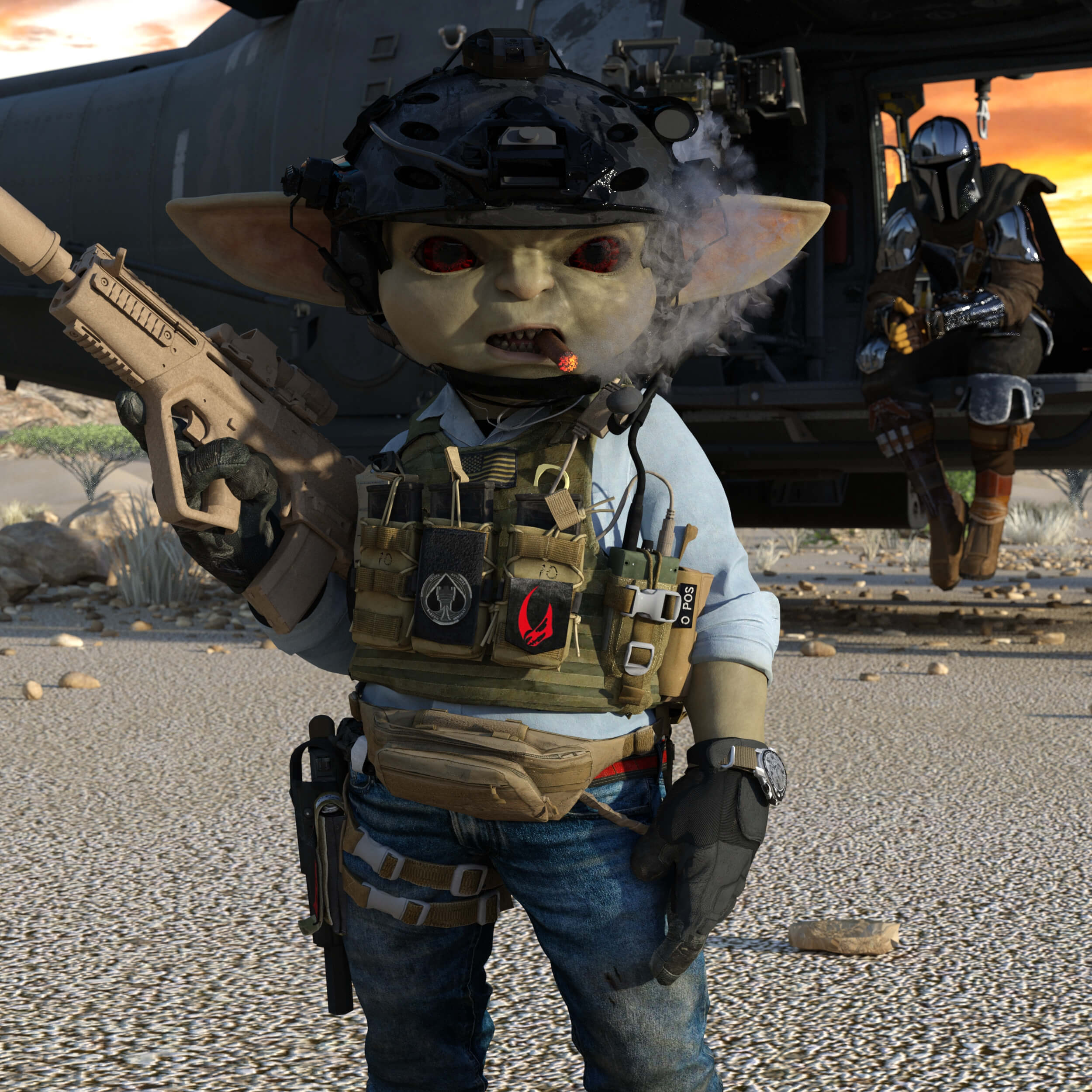 Ops Gear 3D Render, Digital Art by Dazzyapp