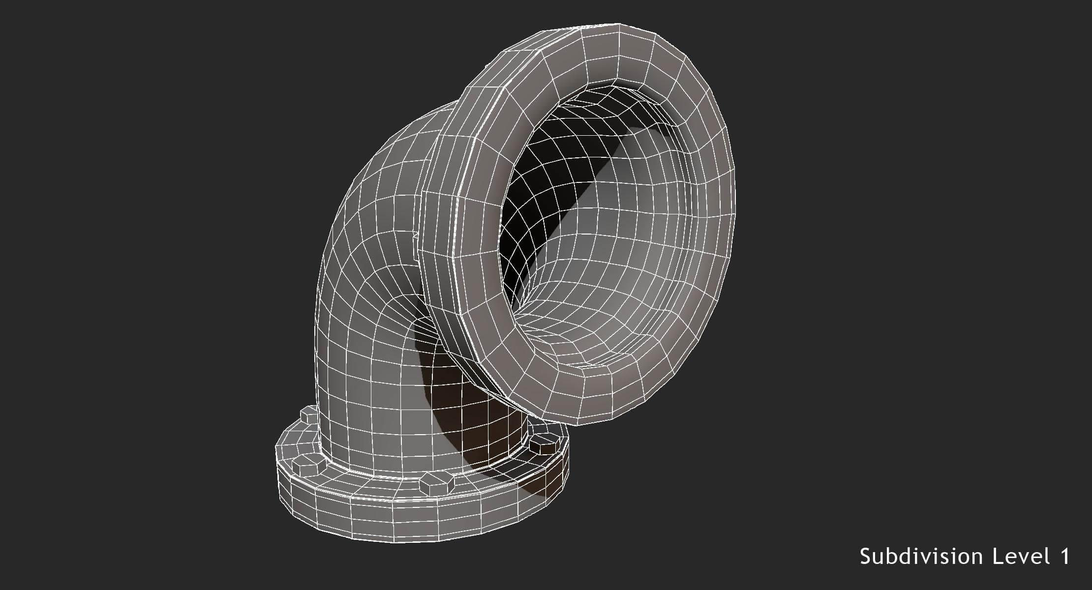 Painted Corner Pipe - 3D Model by dcbittorf