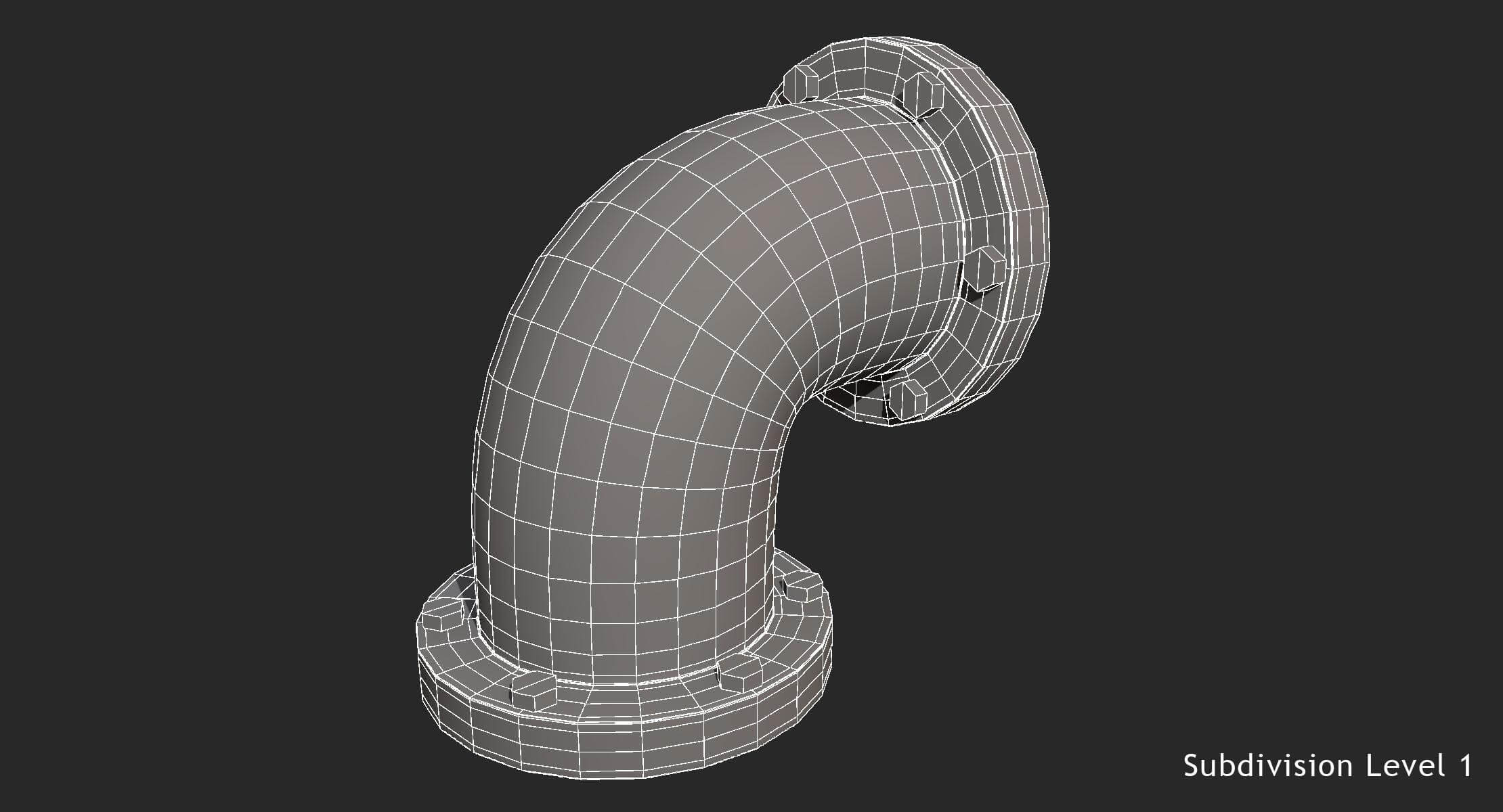 Painted Corner Pipe - 3D Model by dcbittorf