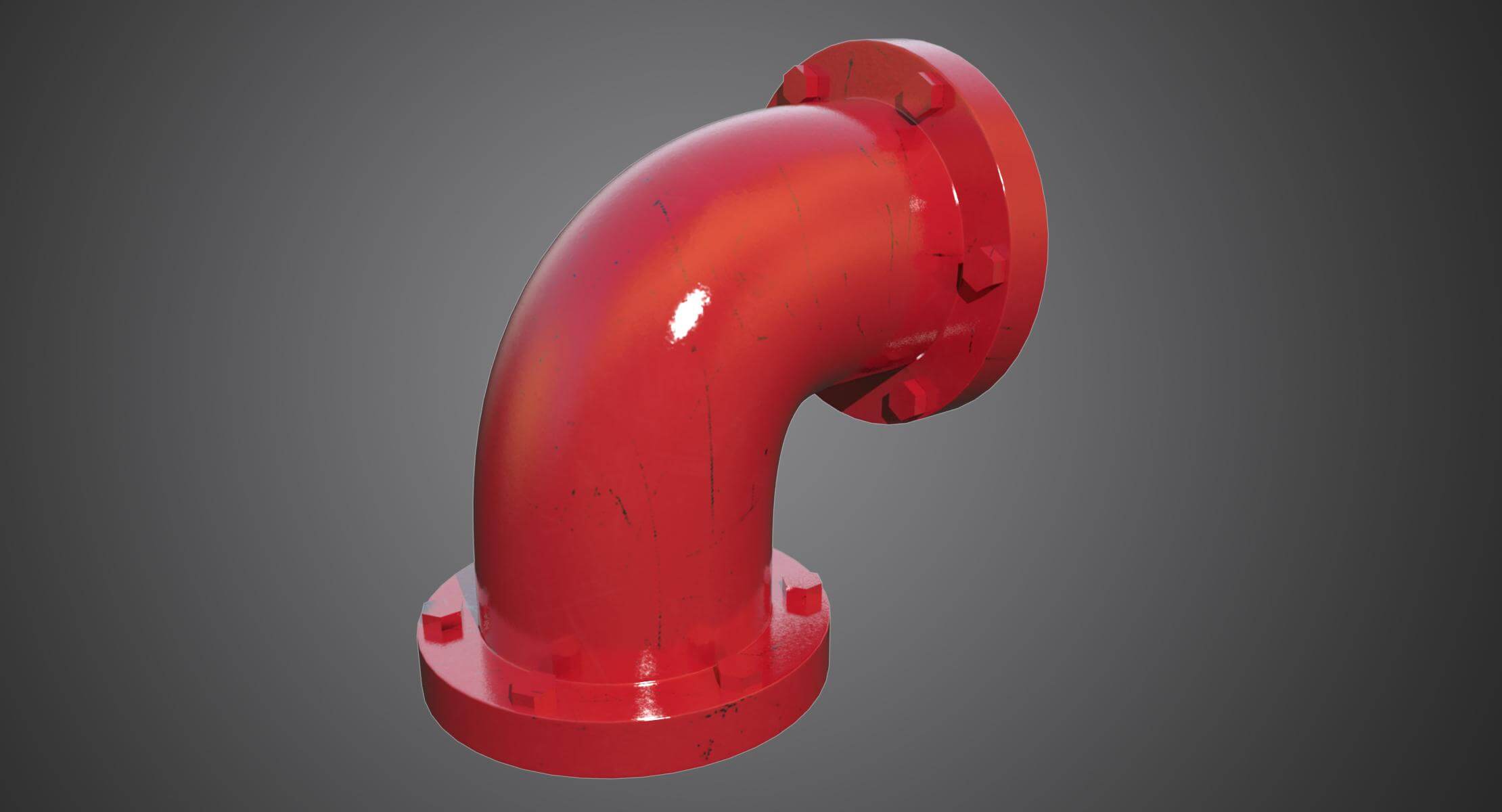 Painted Corner Pipe - 3D Model by dcbittorf