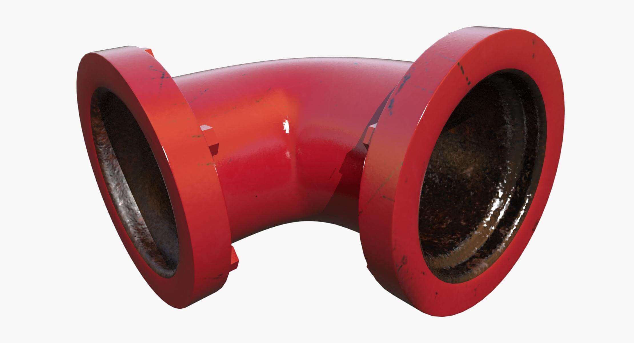 Painted Corner Pipe - 3D Model by dcbittorf