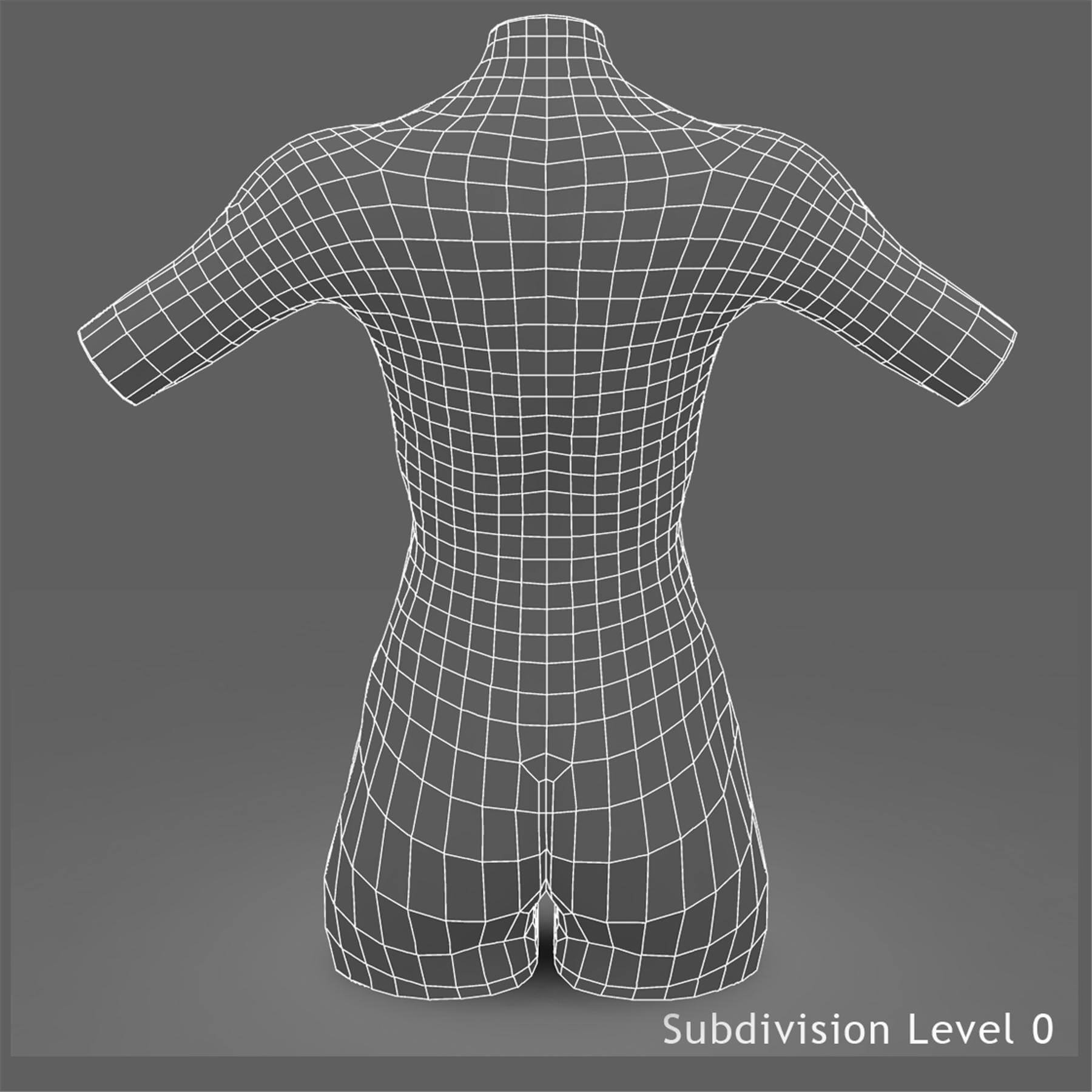 African American Female Torso - 3D Model by dcbittorf