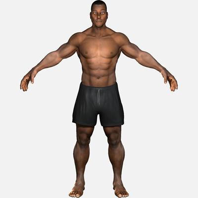African American Male - 3D Model by dcbittorf