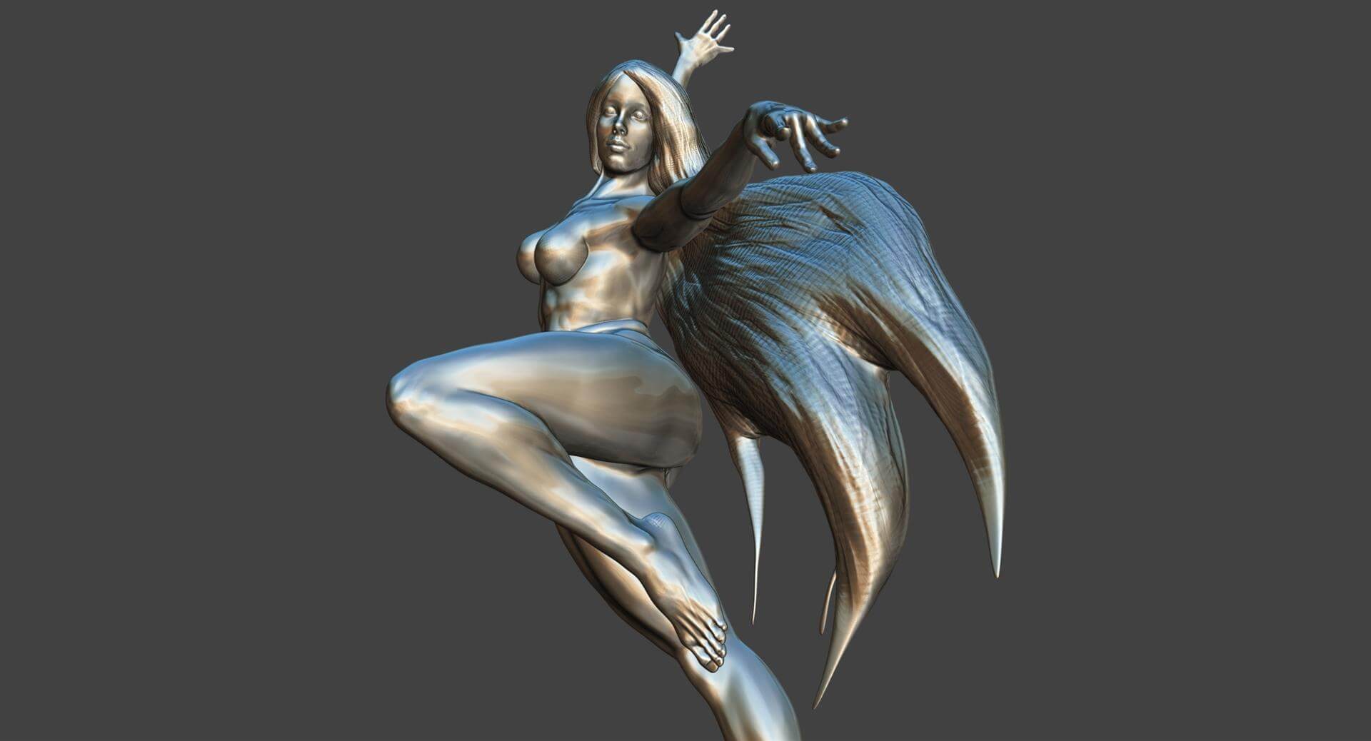 Dynamic Female Statue - 3D Model by dcbittorf