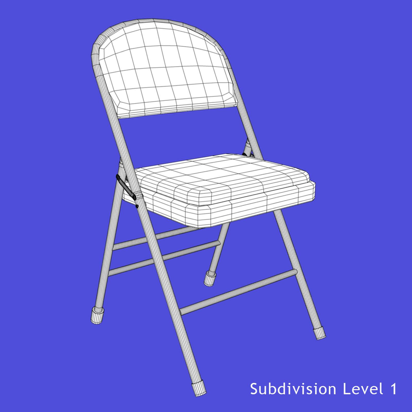 Folding Chair - 3D Model by dcbittorf