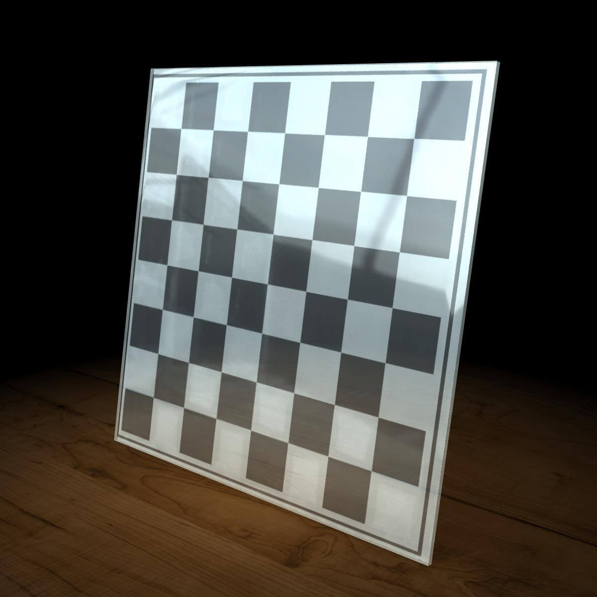 Glass Chess Board - 3D Model by dcbittorf