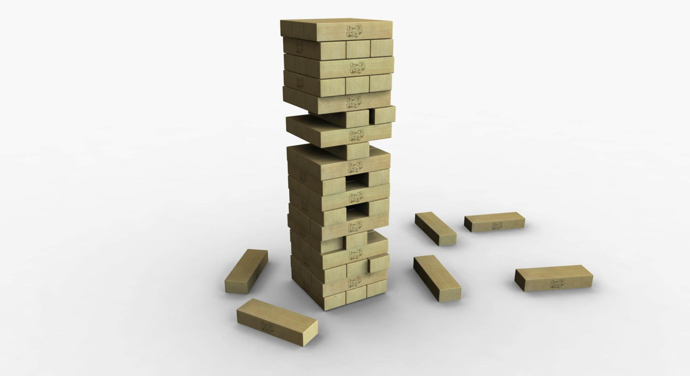 Jenga - 3D Model by dcbittorf