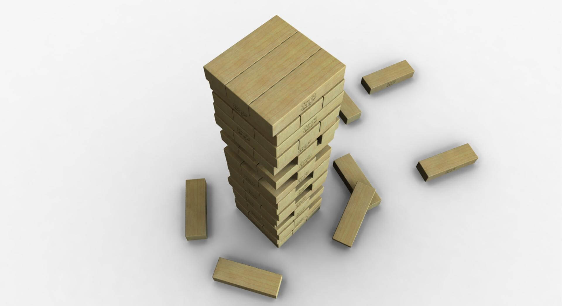 Jenga - 3D Model by dcbittorf