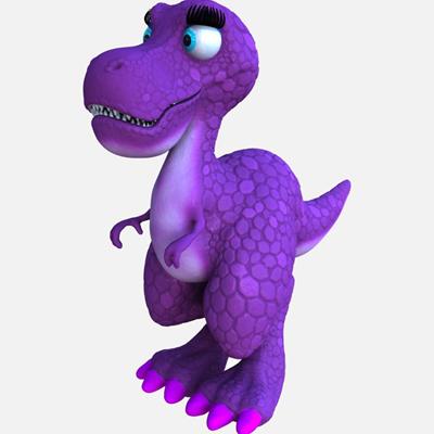 Lizzy Dinosaur Character - 3D Model by dcbittorf