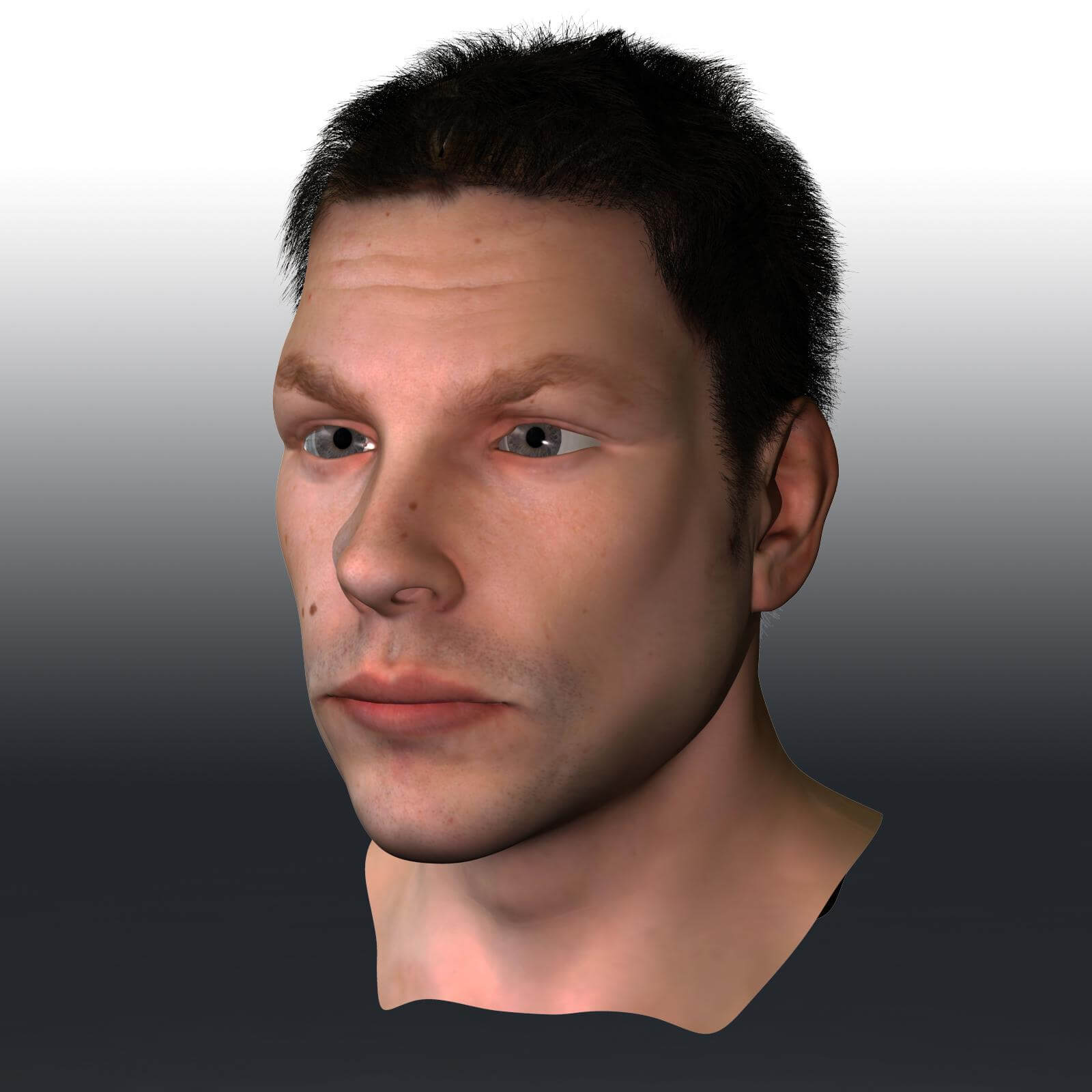 Male Face - 3D Model by dcbittorf