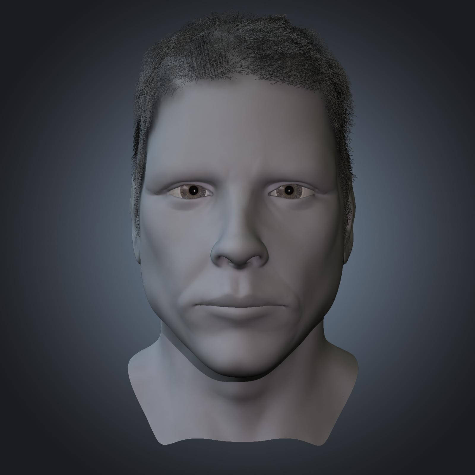 Male Face - 3D Model by dcbittorf
