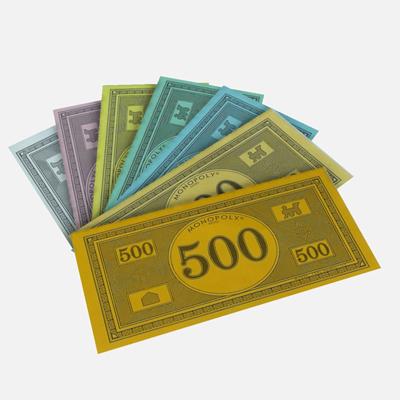 Monopoly Money - 3D Model by dcbittorf