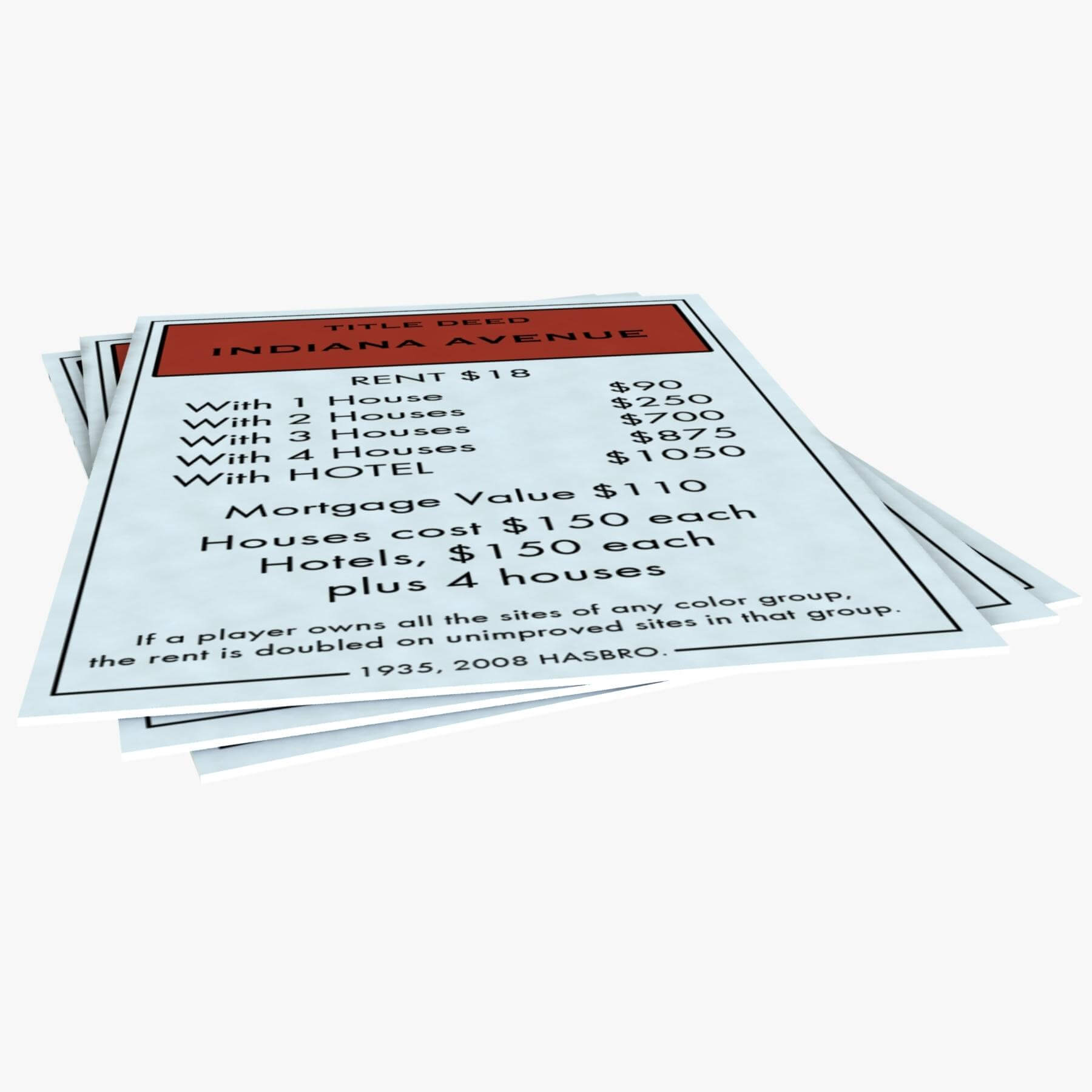 Monopoly Properties - 3D Model by dcbittorf