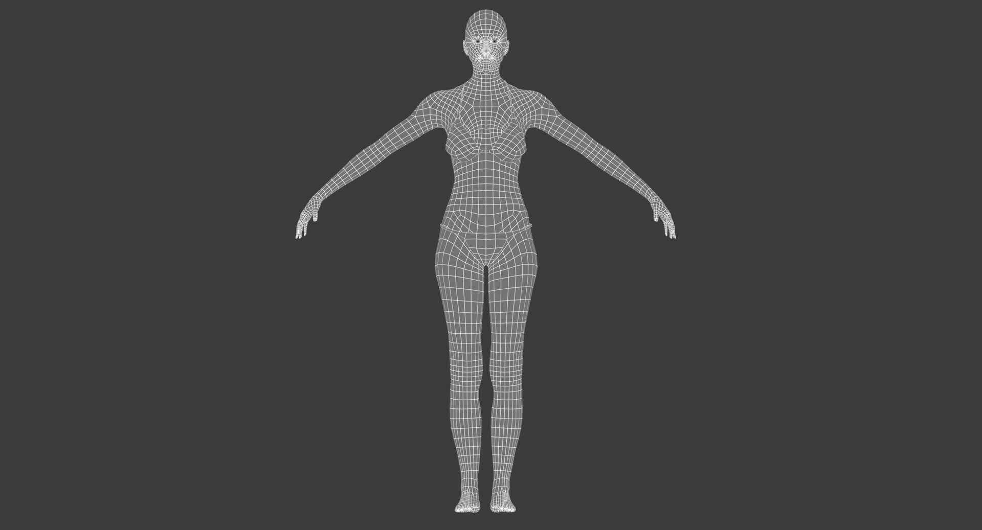 Motion Capture Female Anatomy - 3D Model by dcbittorf