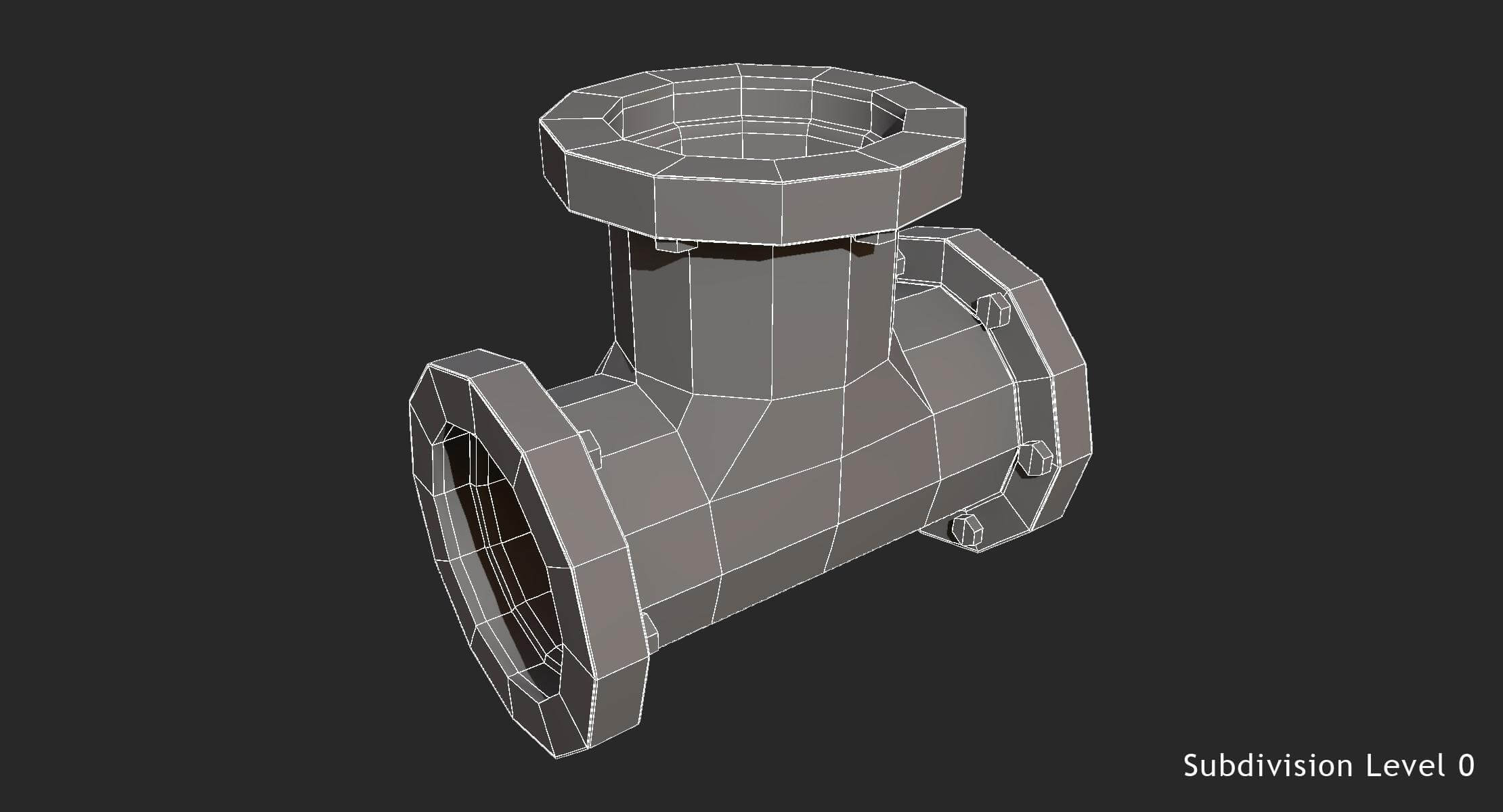 Painted T-Pipe 3D Model by dcbittorf