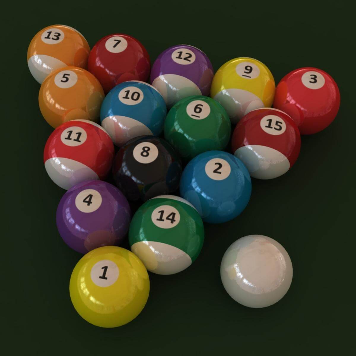 Pool Balls - 3D Model by dcbittorf