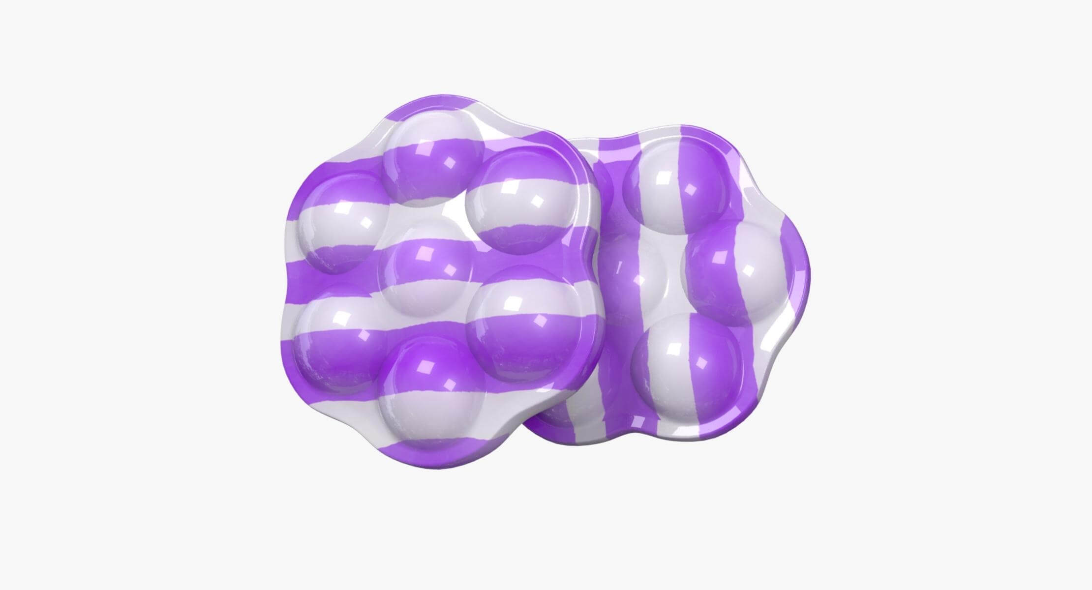 Purple Striped Hard Candy - 3D Model by dcbittorf
