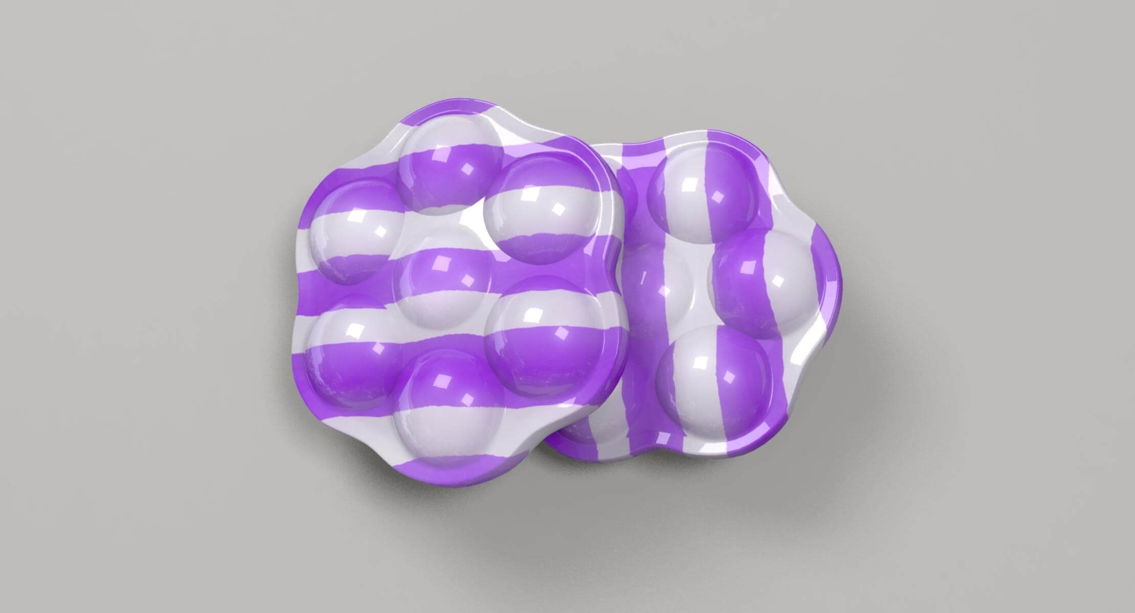 Purple Striped Hard Candy - 3D Model by dcbittorf