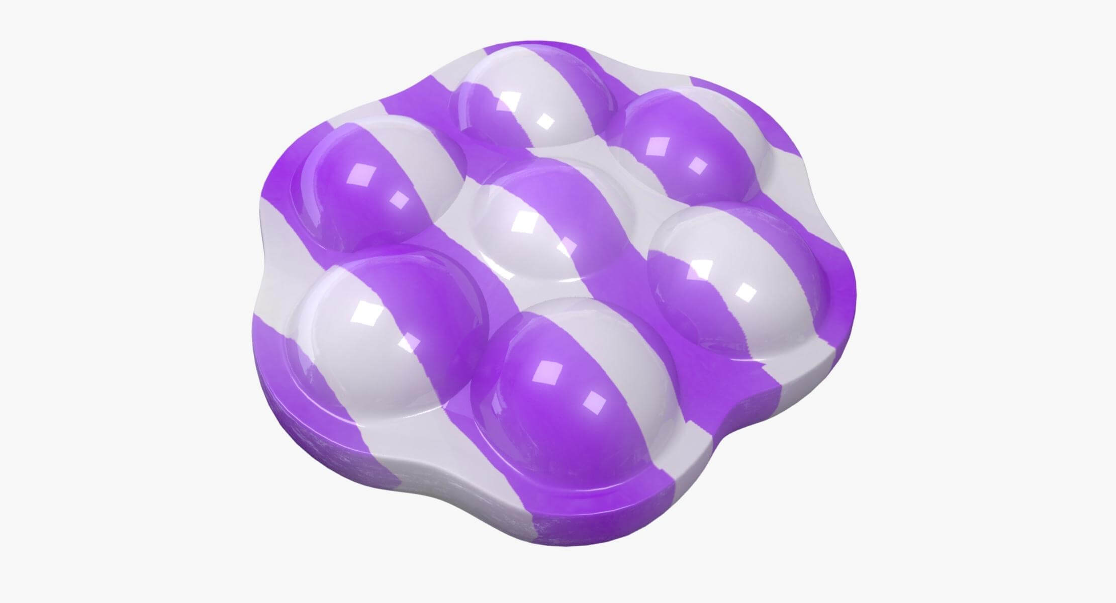 Purple Striped Hard Candy - 3D Model by dcbittorf
