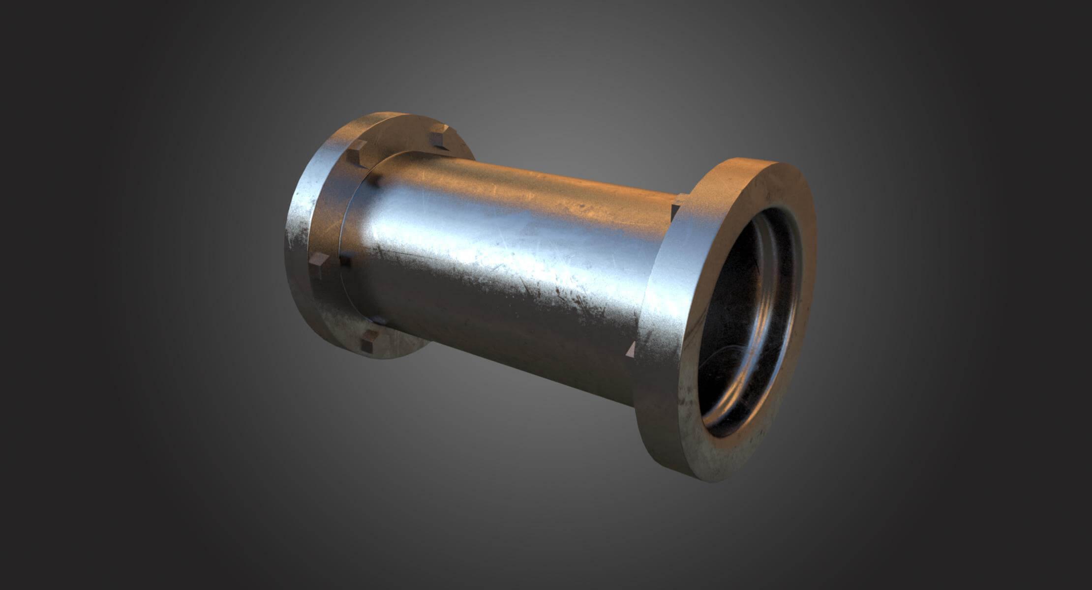 Steel Straight Pipe - 3D Model by dcbittorf
