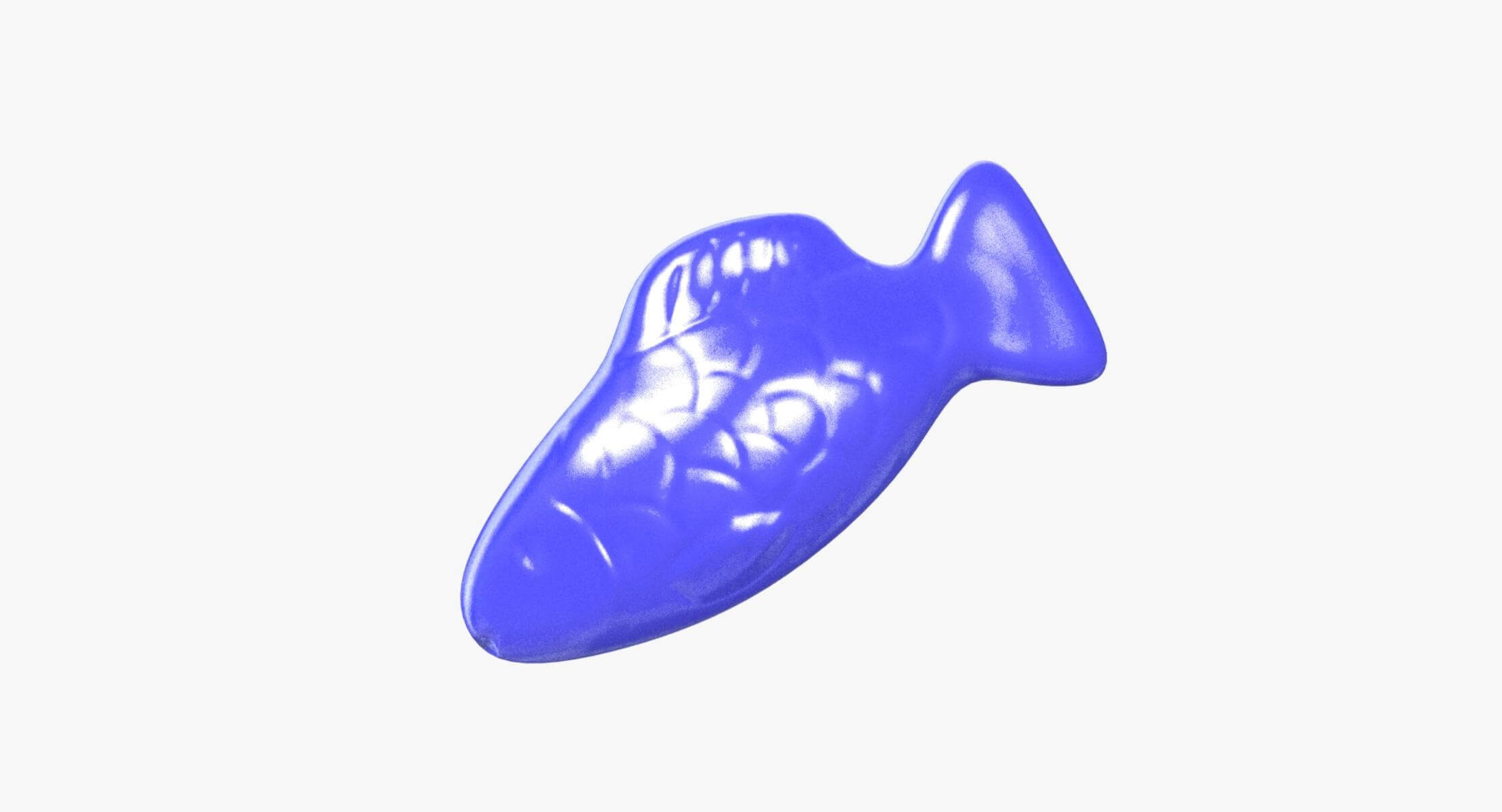 Swedish Fish Blue - 3D Model by dcbittorf