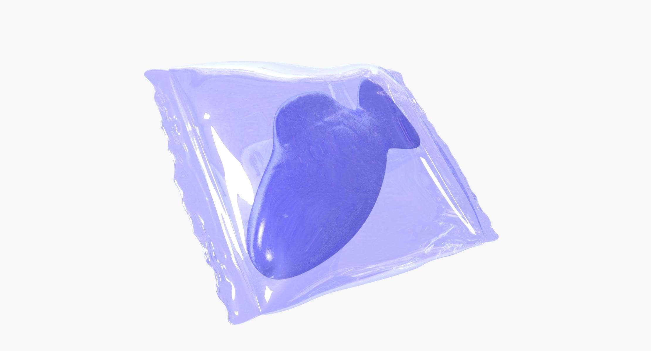 Wrapped Blue Swedish Fish - 3D Model by dcbittorf