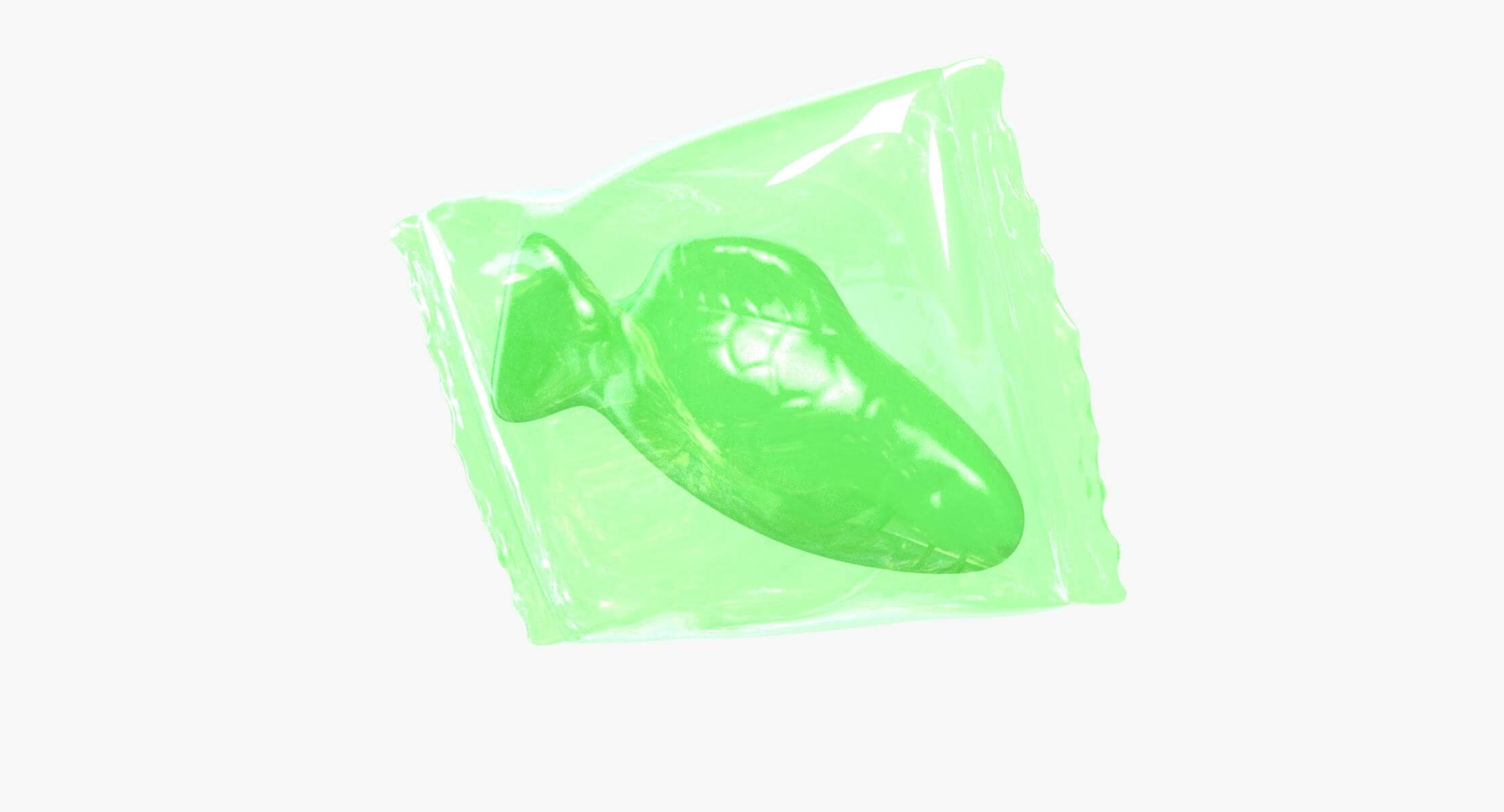 Wrapped Green Swedish Fish - 3D Model by dcbittorf