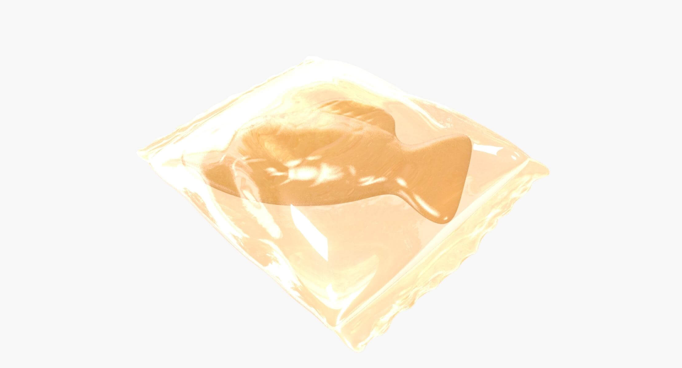 Wrapped Orange Swedish Fish - 3D Model by dcbittorf