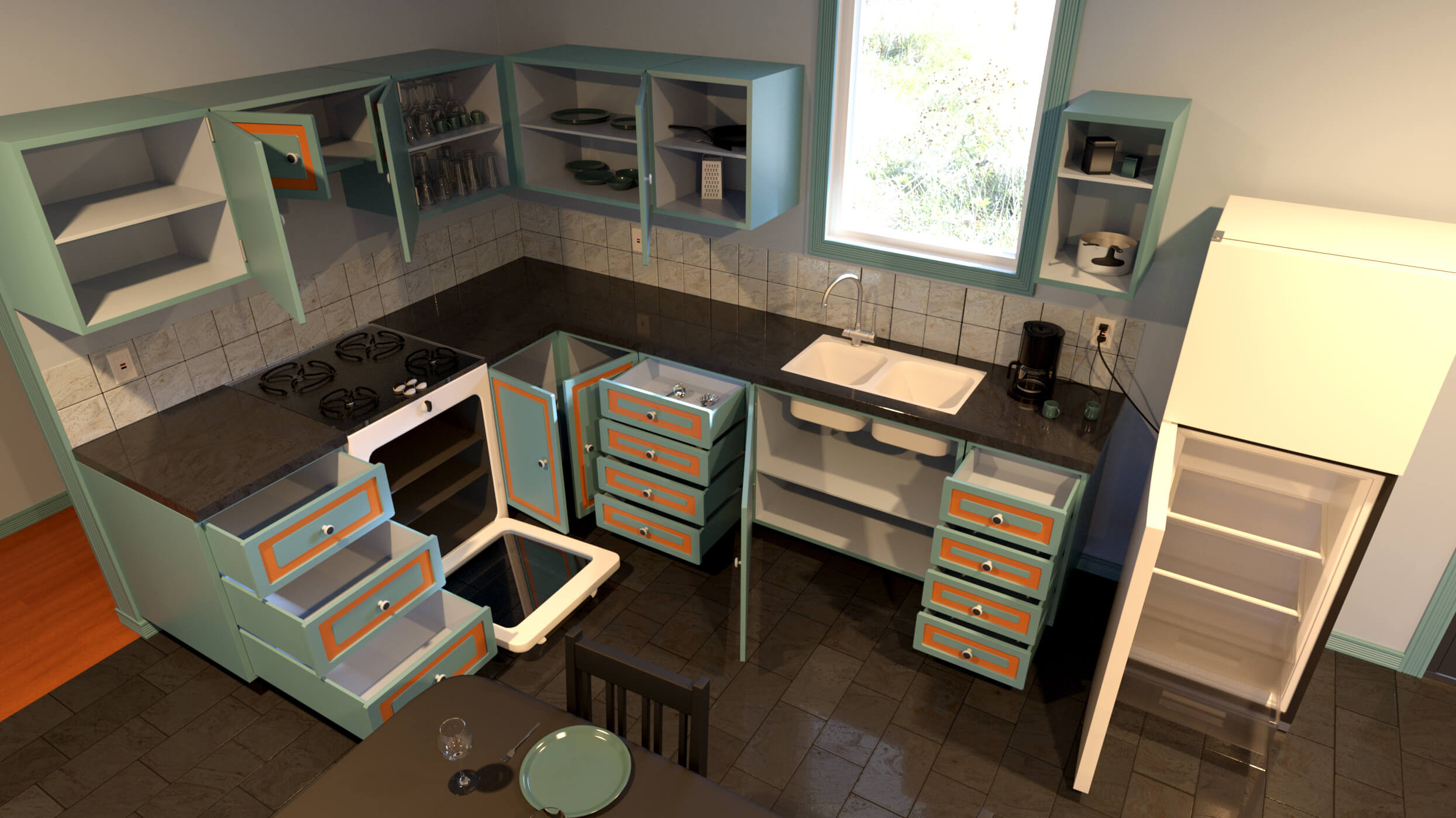 DD Three Bedroom House For Daz Studio by deathd