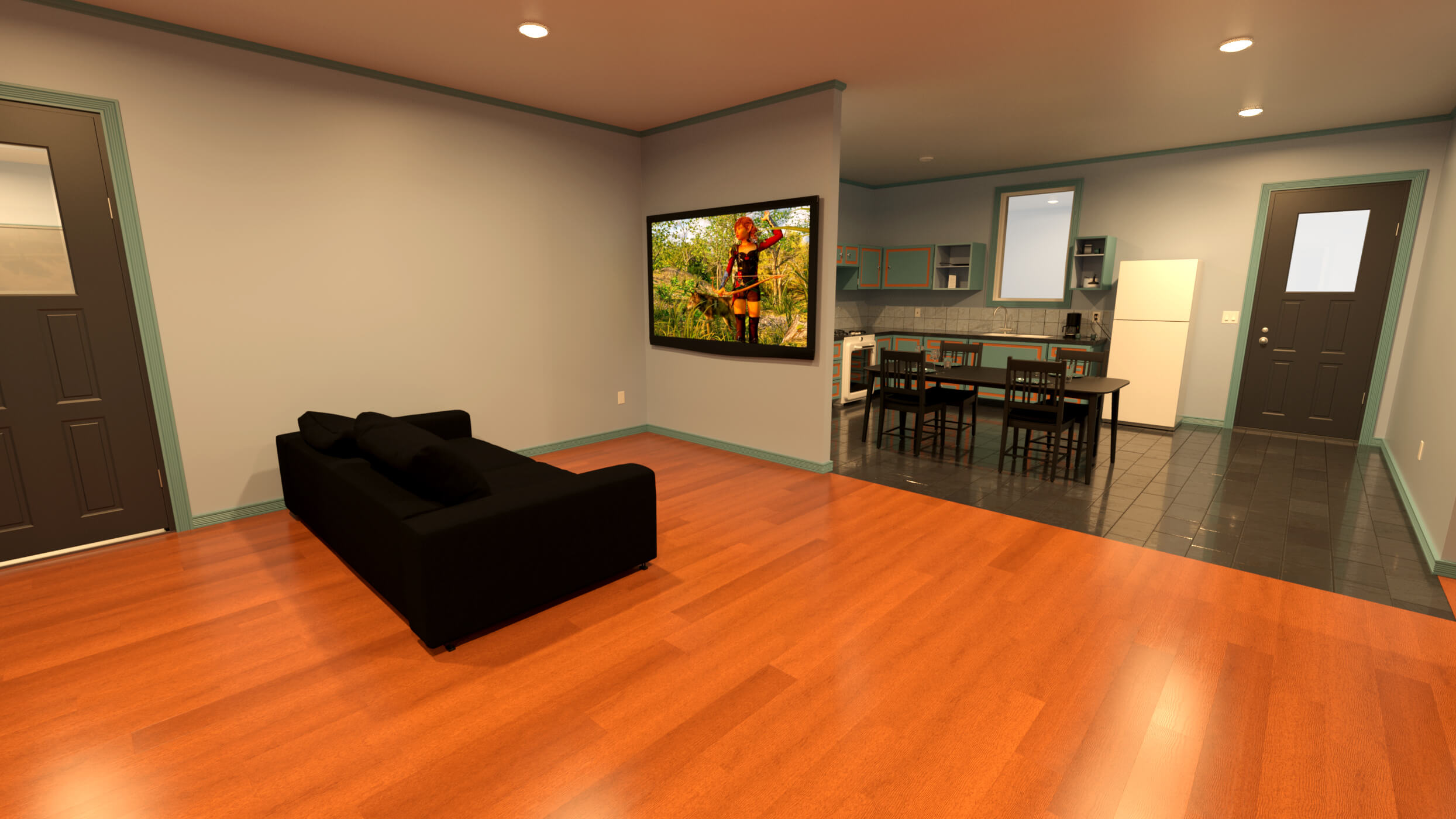 DD Three Bedroom House For Daz Studio by deathd