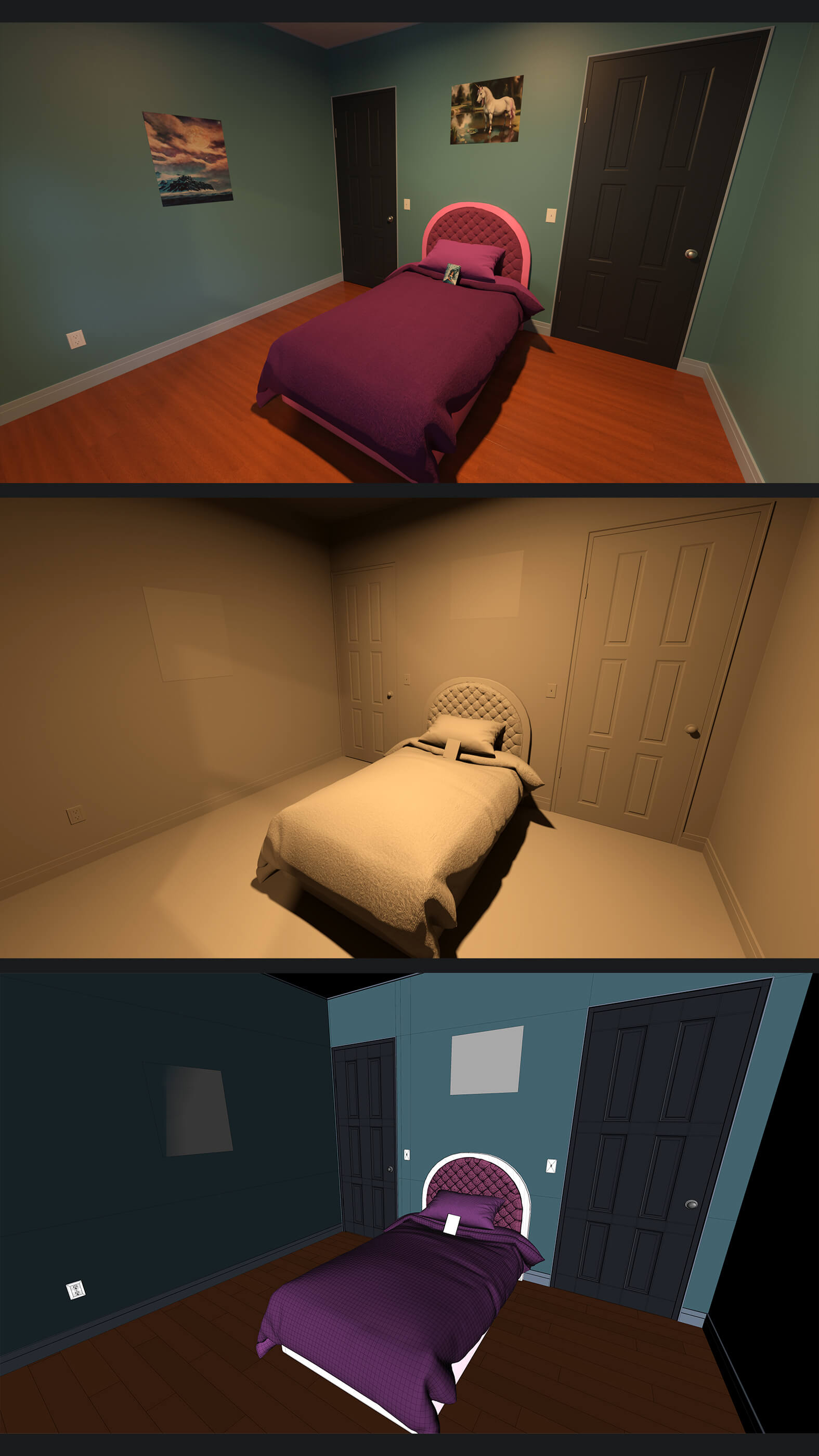 DD Three Bedroom House For Daz Studio by deathd