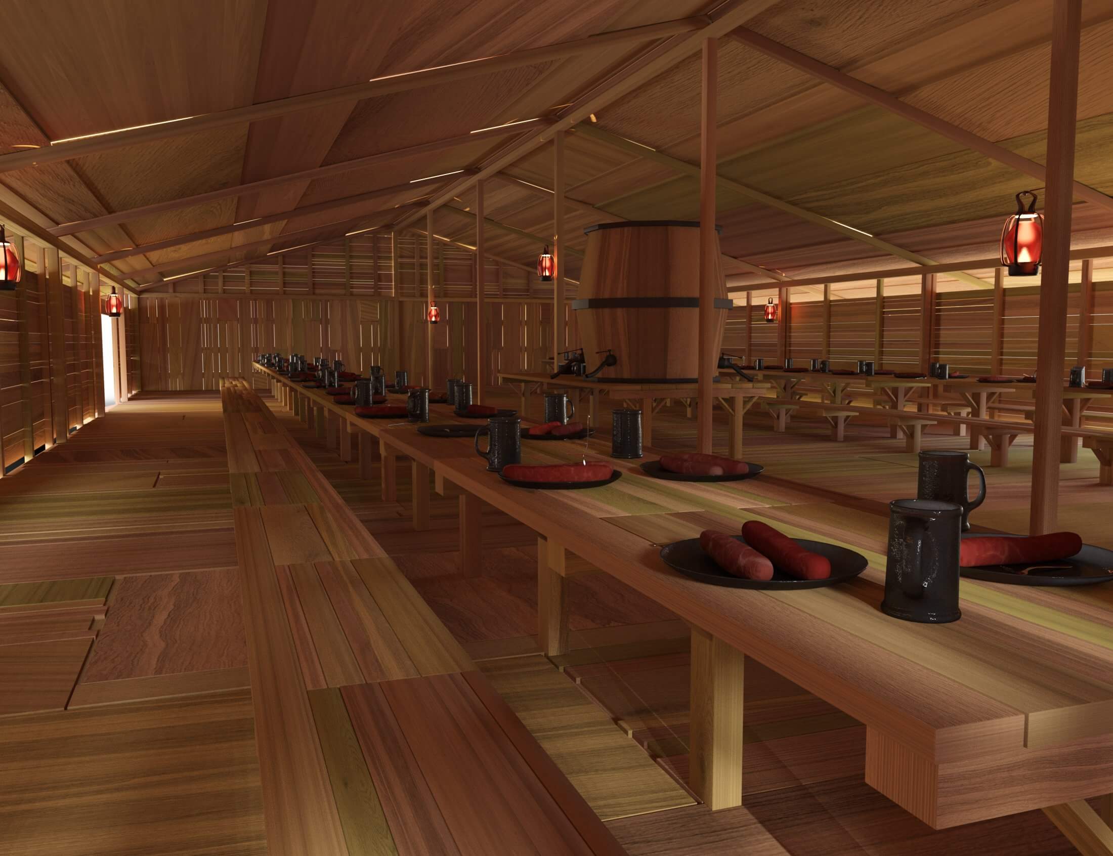 RacaleB Mess Hall and Firepit for DAZ Studio by deathd