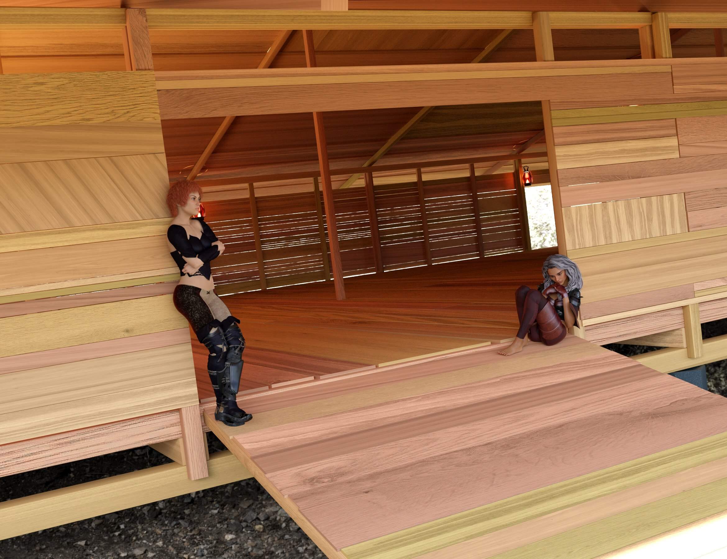 RacaleB Mess Hall and Firepit for DAZ Studio by deathd