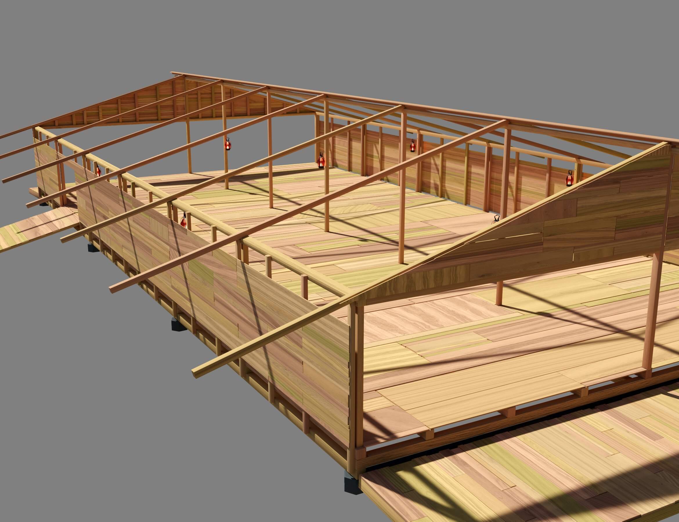 RacaleB Mess Hall and Firepit for DAZ Studio by deathd