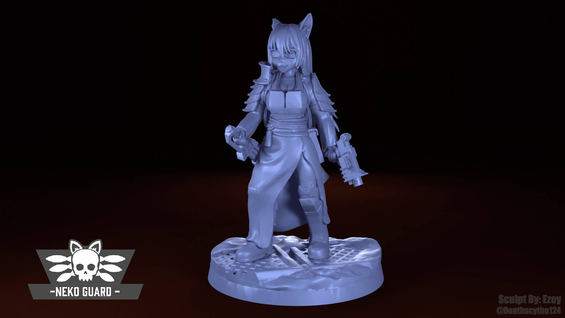 Neko Guard - Commander Ryuko 3D Model by deathscythe124