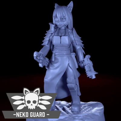 Neko Guard - Commander Ryuko 3D Model by deathscythe124