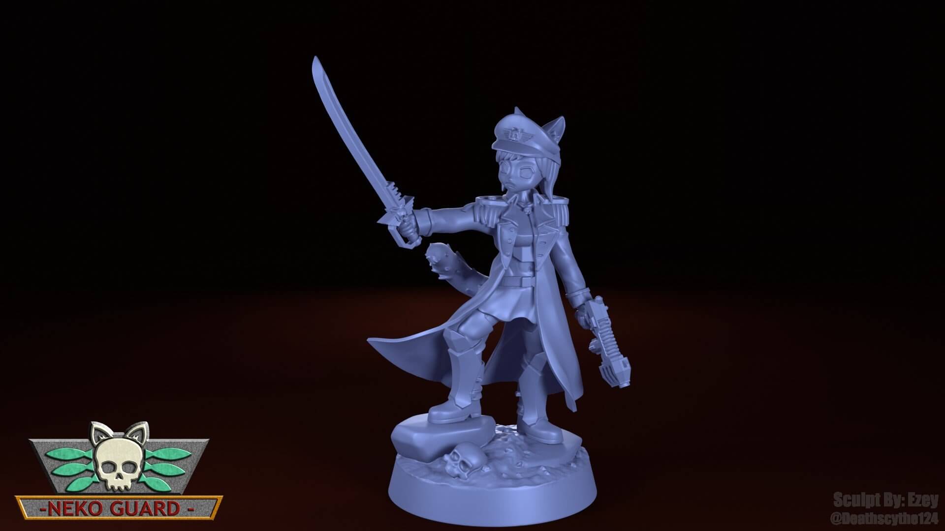 Neko Guard - Commissar Karitte 3D Model by deathscythe124