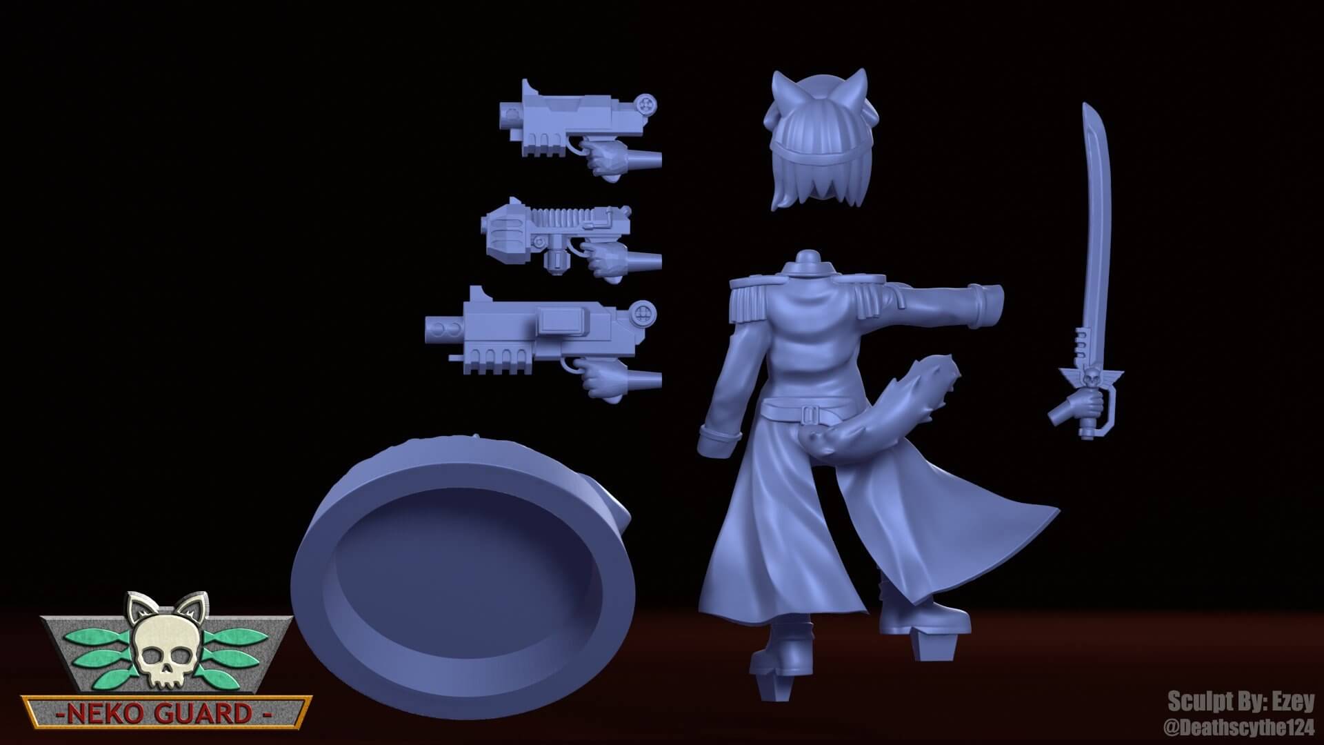 Neko Guard - Commissar Karitte 3D Model by deathscythe124