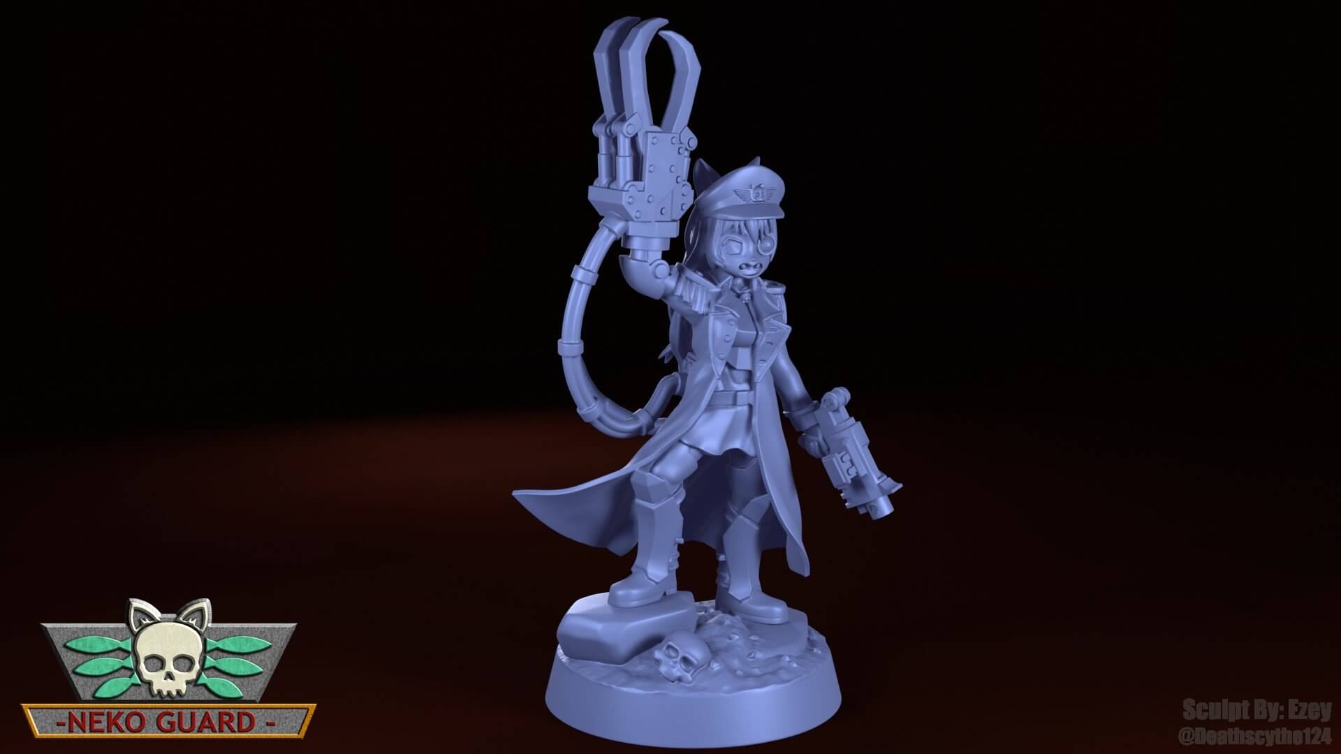 Neko Guard - Commissar Nyarrick 3D Model by deathscythe124