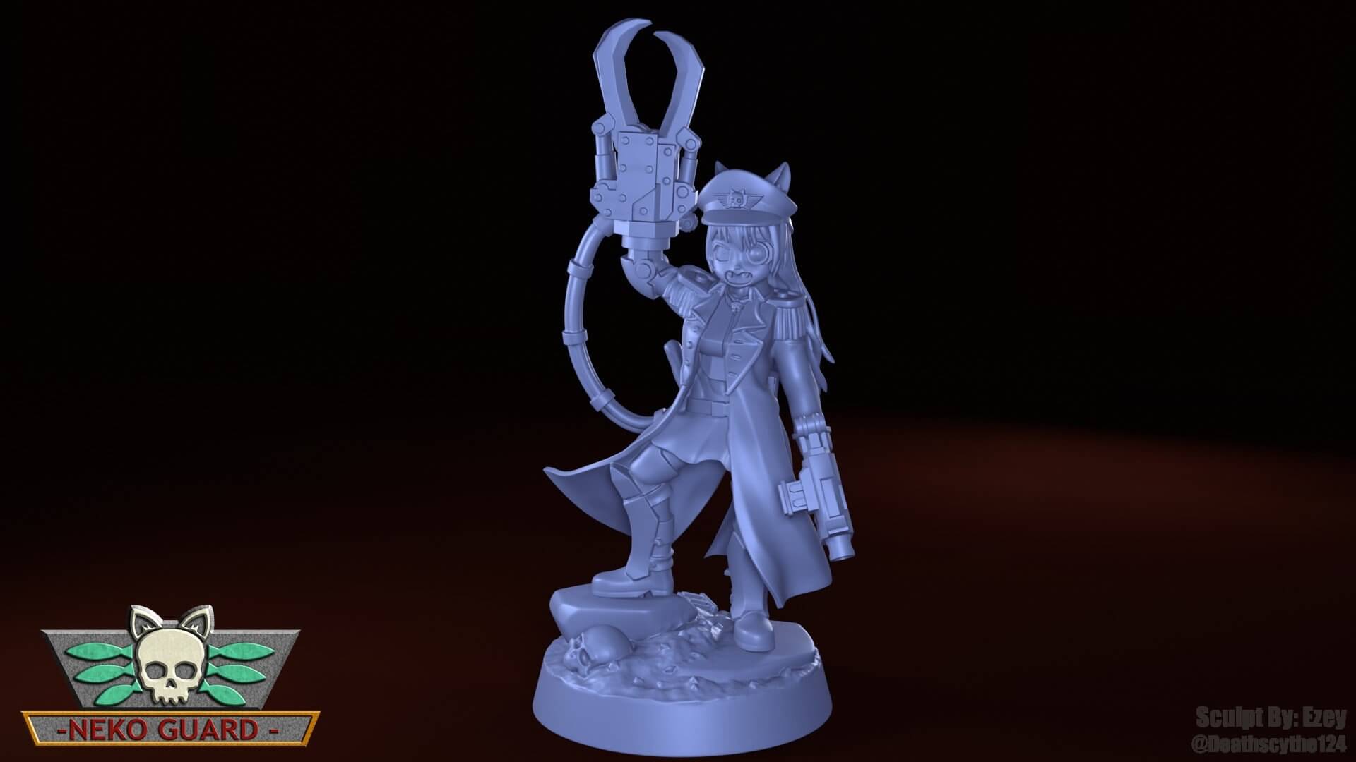 Neko Guard - Commissar Nyarrick 3D Model by deathscythe124