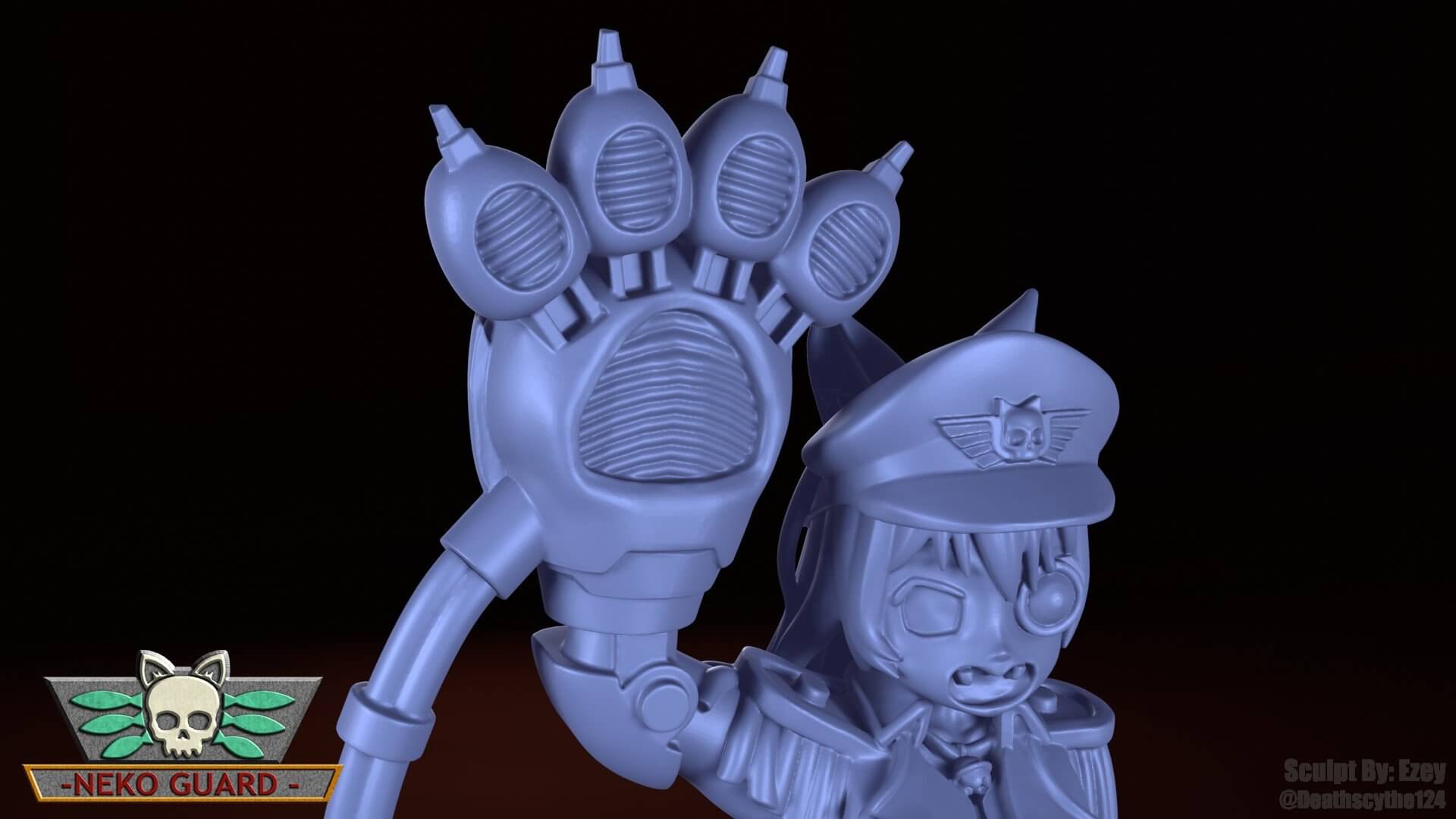Neko Guard - Commissar Nyarrick 3D Model by deathscythe124