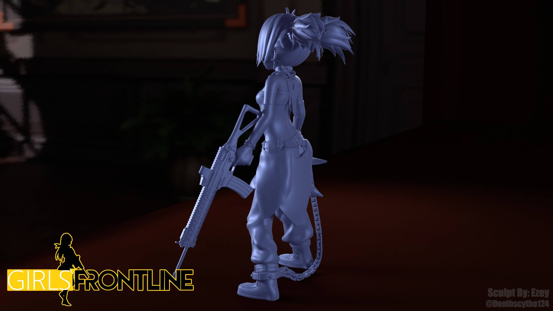 Sig 556 - Girls Frontline 3D Model by deathscythe124