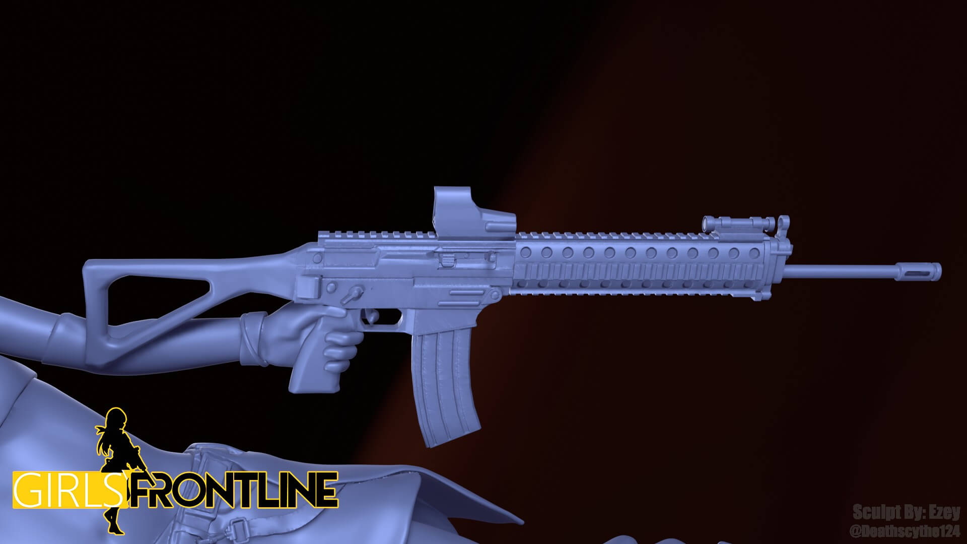 Sig 556 - Girls Frontline 3D Model by deathscythe124